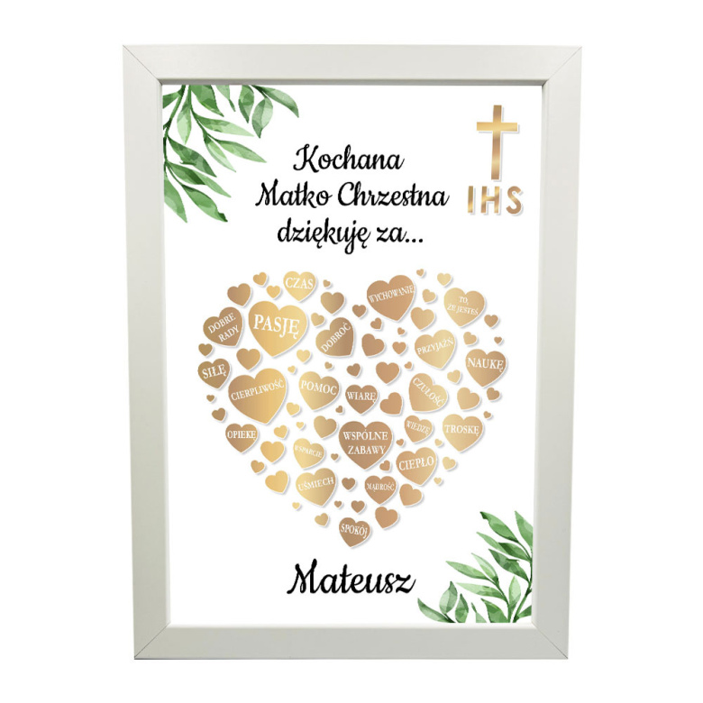 Podziękowanie dla Rodziców Chrzestnych Komunia - prezent dla Matki Chrzestnej Ojca Chrzestnego ...